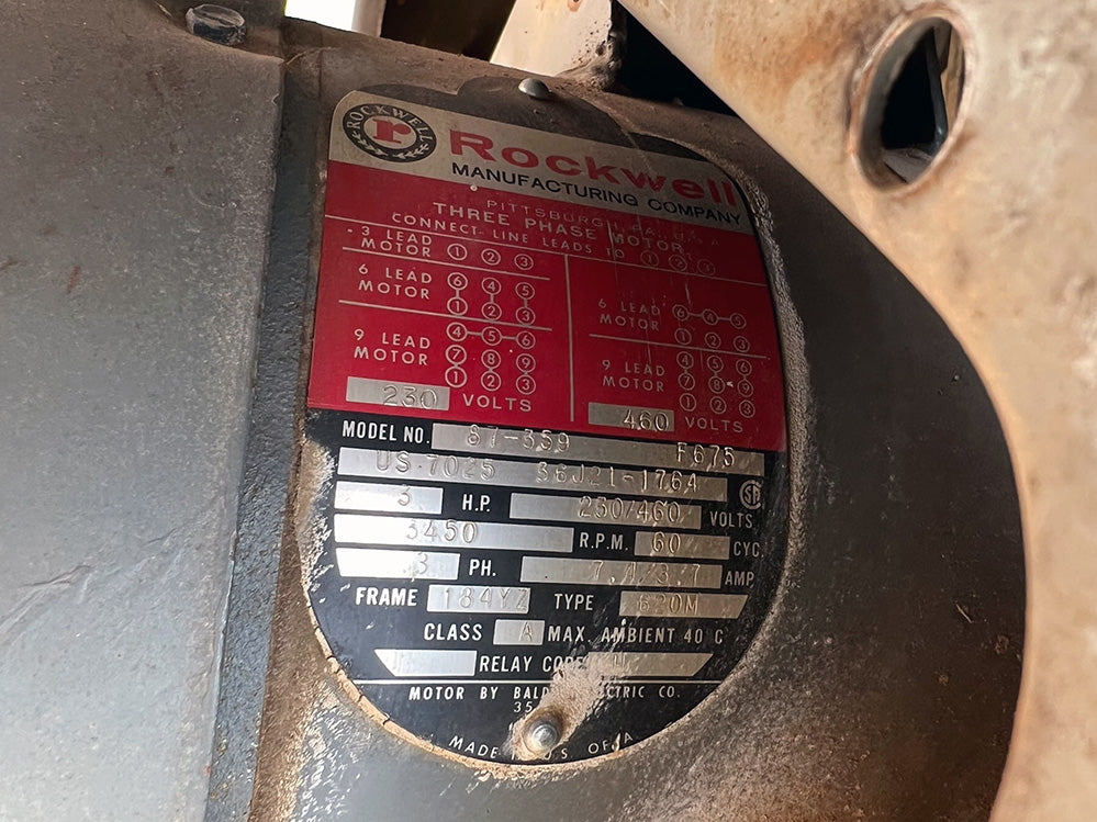 Used Rockwell Model 34-450 Unisaw – Highland Automation
